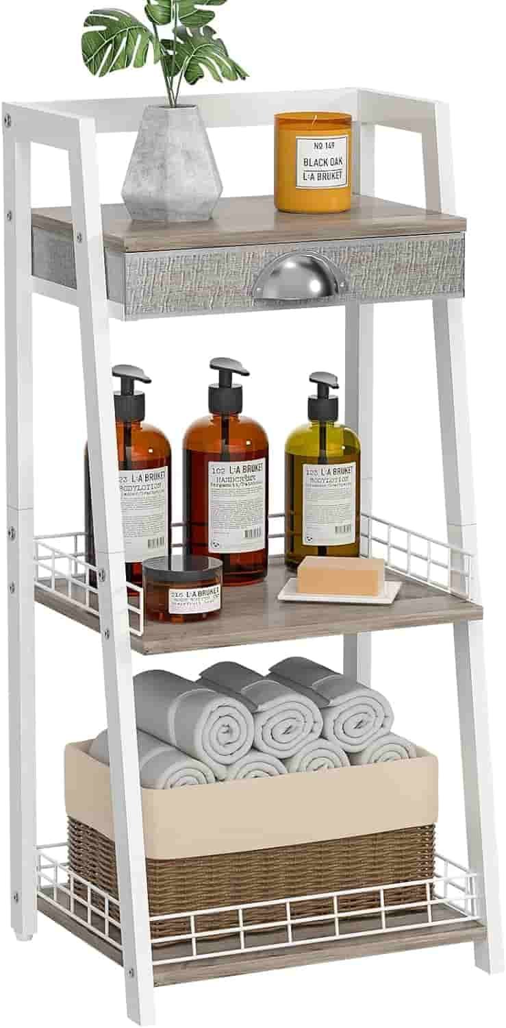 20 Pretty & Practical Bathroom Shelf Ideas for extra storage [2024 ...